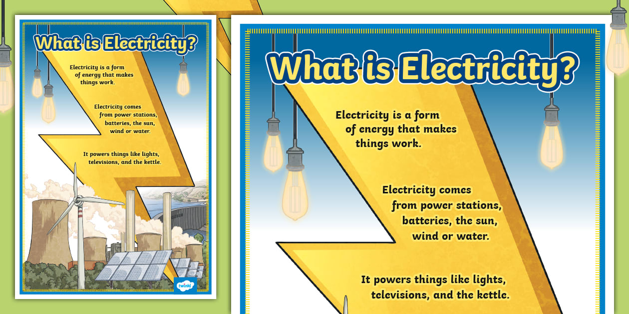 Energy and Electricity: What is Electricity? Poster - Twinkl