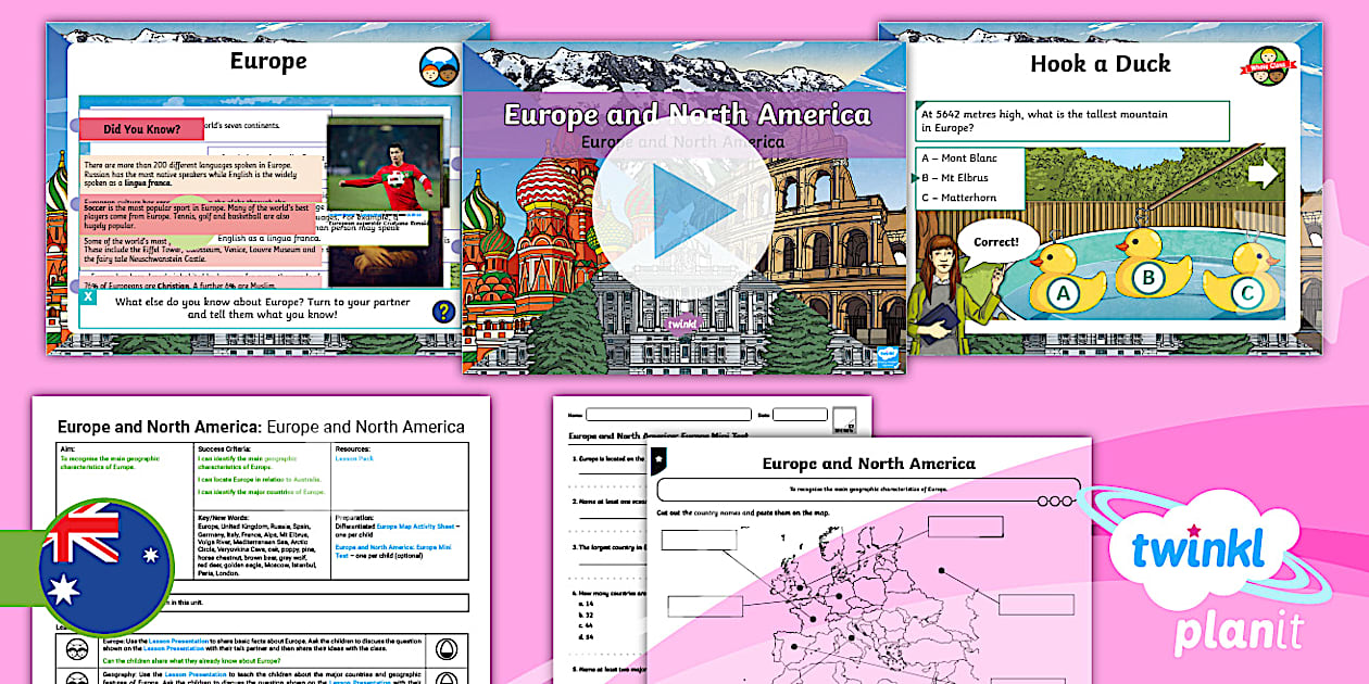 Year 5 HASS Geography Europe and North America Lesson 1