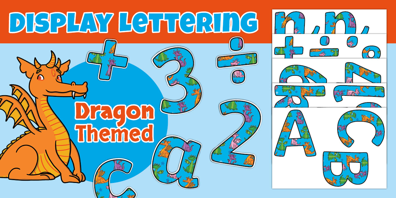 Dragon Themed Display Lettering