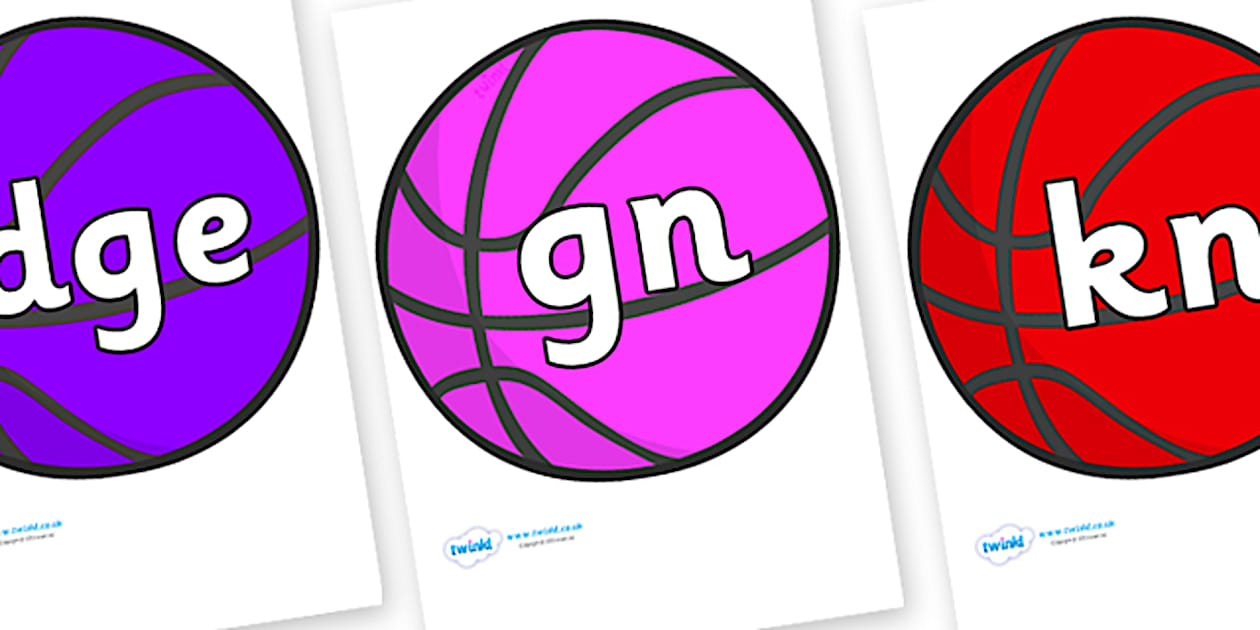 Cursive Silent Letters on Basketball (teacher made) - Twinkl