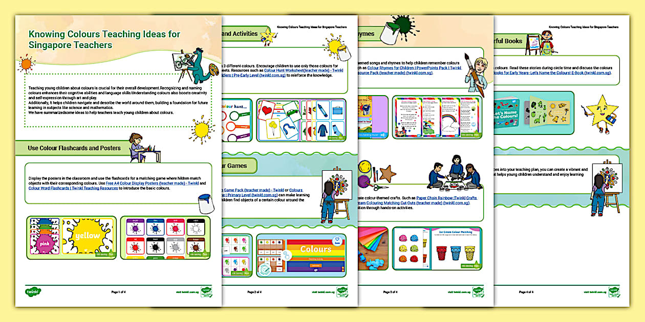 Knowing Colours Teaching Ideas for Singapore Teachers