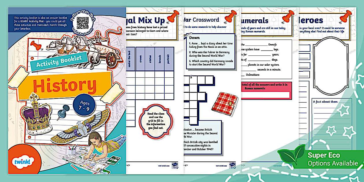 History Activity Booklet (Ages 7 - 9) (teacher made)