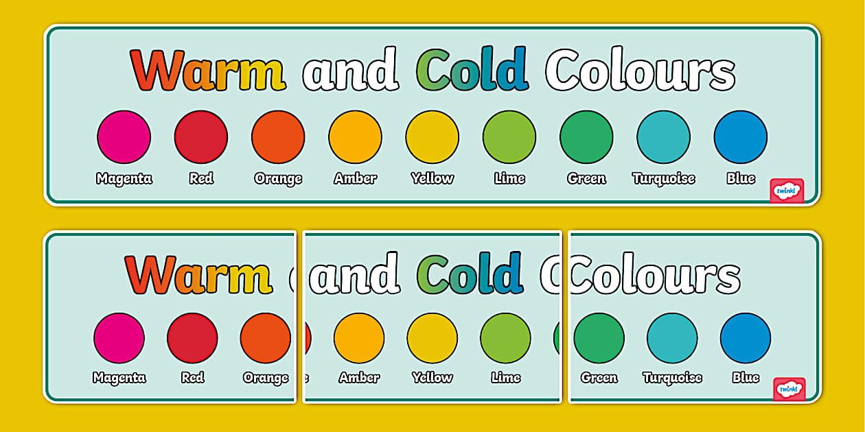 👉 Warm And Cold Colours Display Banner (teacher made)