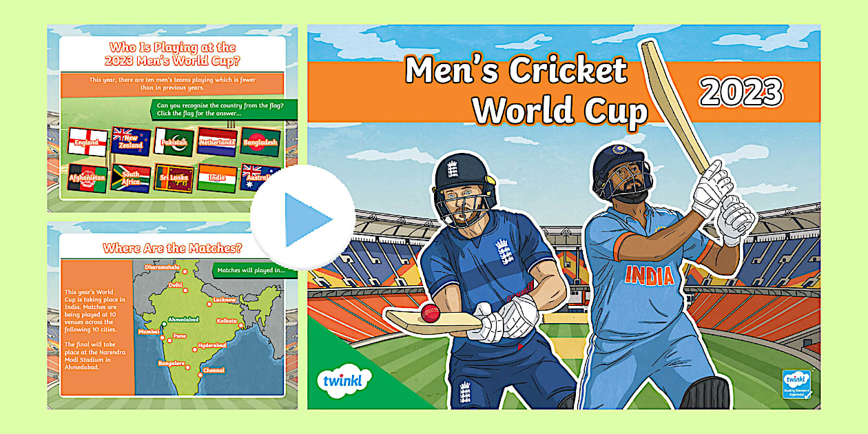 Men's Cricket World Cup 2023 - Information PowerPoint