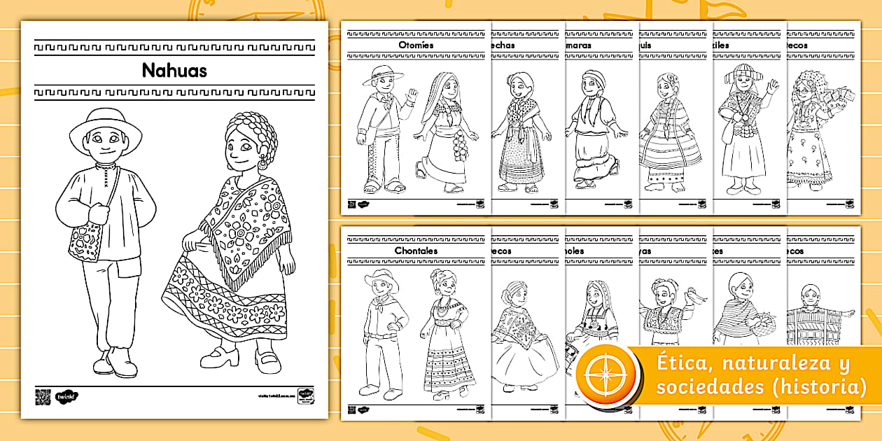 Guía de trabajo de los pueblos indígenas (dibujos fáciles)