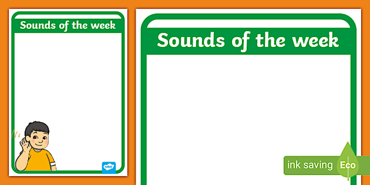 Sounds of the Week Poster (teacher made) - Twinkl