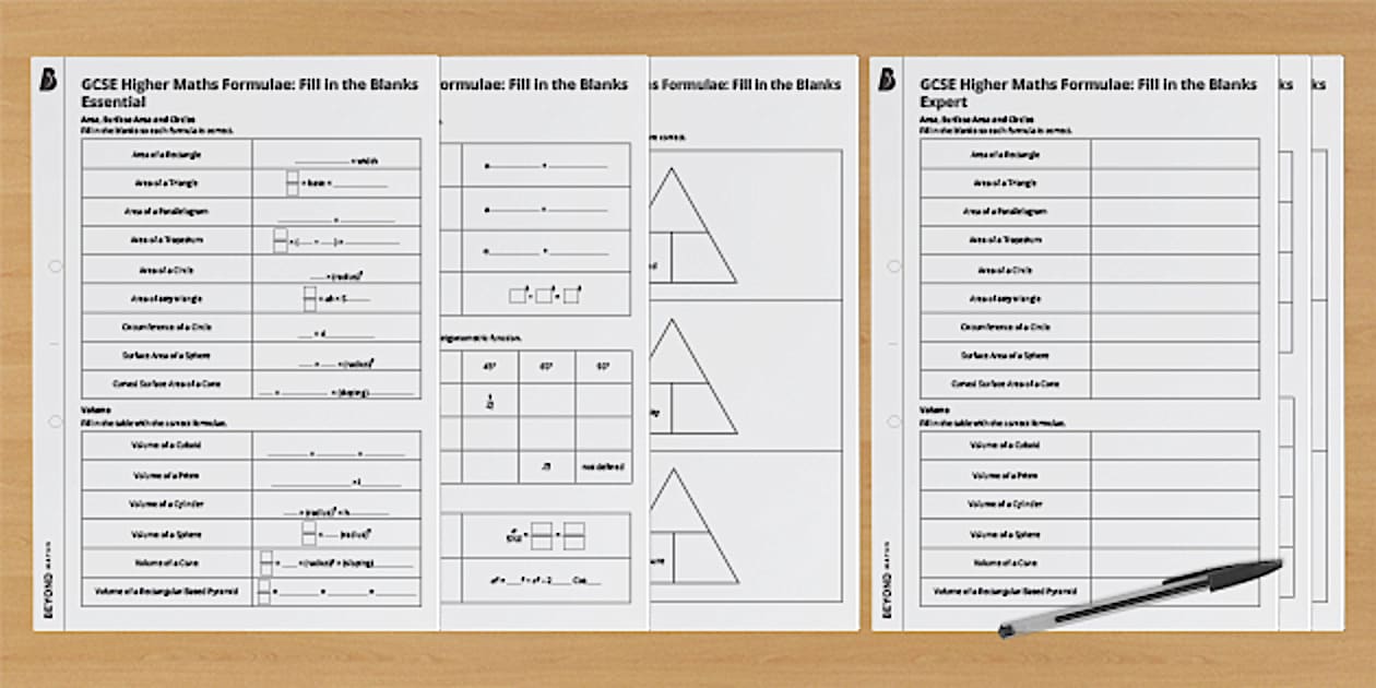 👉 GCSE Higher Maths Formulae Activity | KS4 Maths | Beyond