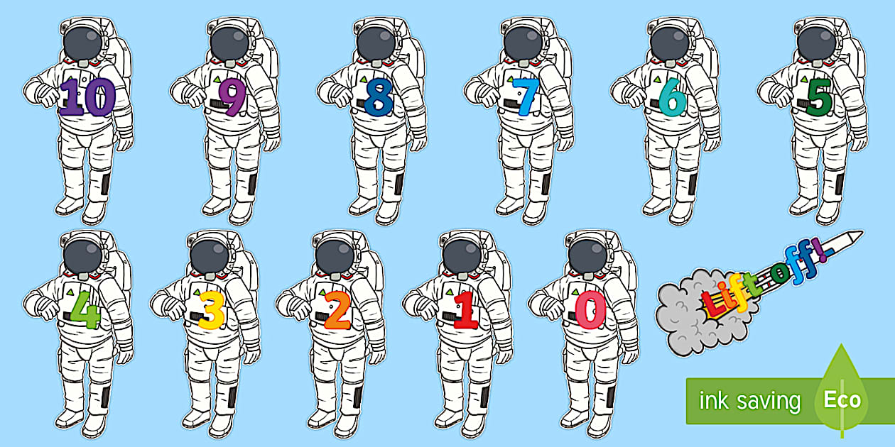 Spaceship Countdown Posters (teacher made) - Twinkl