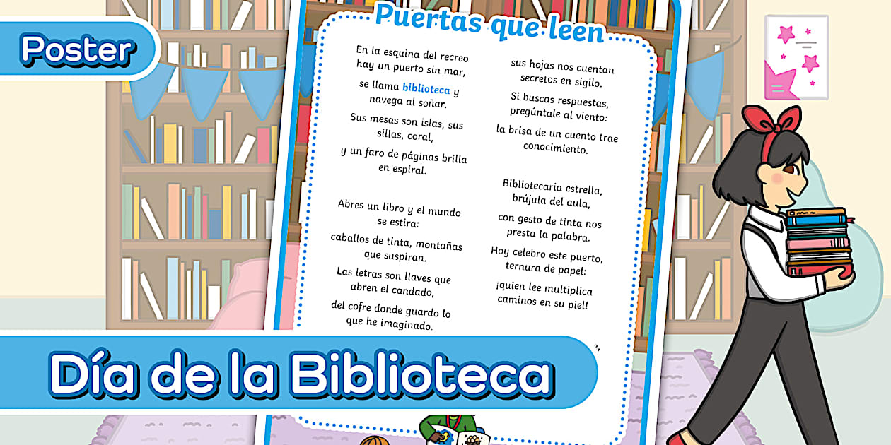 Poesía al Día de la Biblioteca Escolar | Twinkl