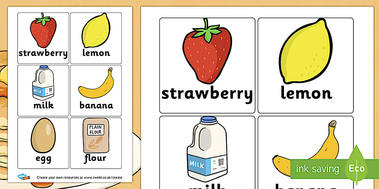 Pancakes Recipe Cards (teacher made) - Twinkl