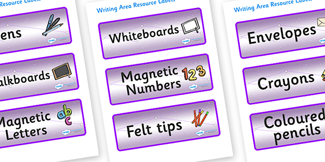 Chameleon Star Constellation Themed Editable Writing Area Resource Labels