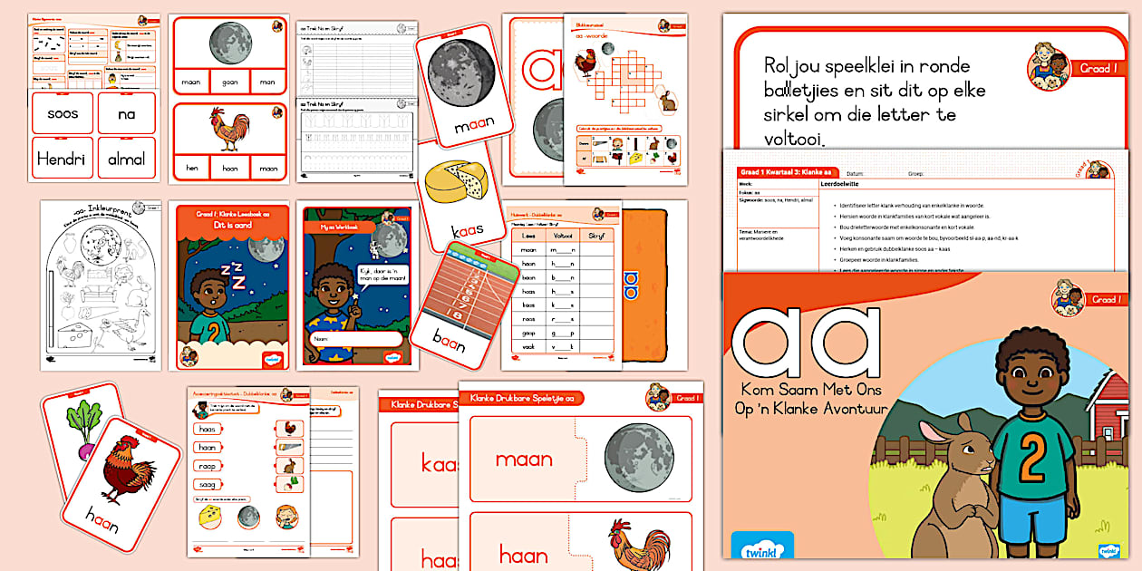 Graad 1 Klanke Hulpbronpakket aa (teacher made) - Twinkl