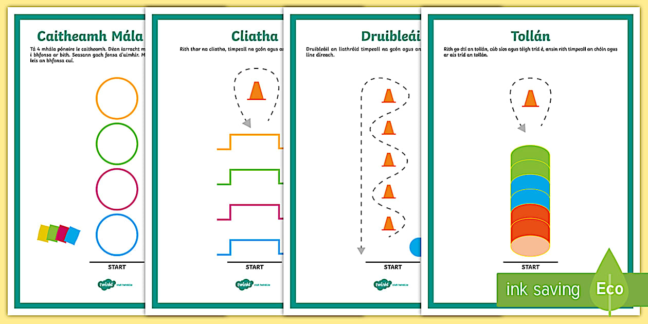PE in Irish | Acmhainní Gaeilge | Twinkl | (teacher made)