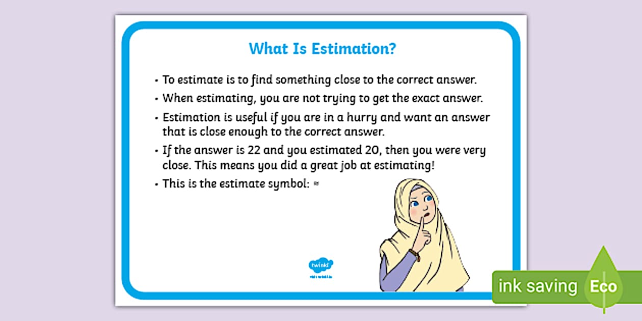 Editable What Is Estimation A4 Display Poster - Twinkl