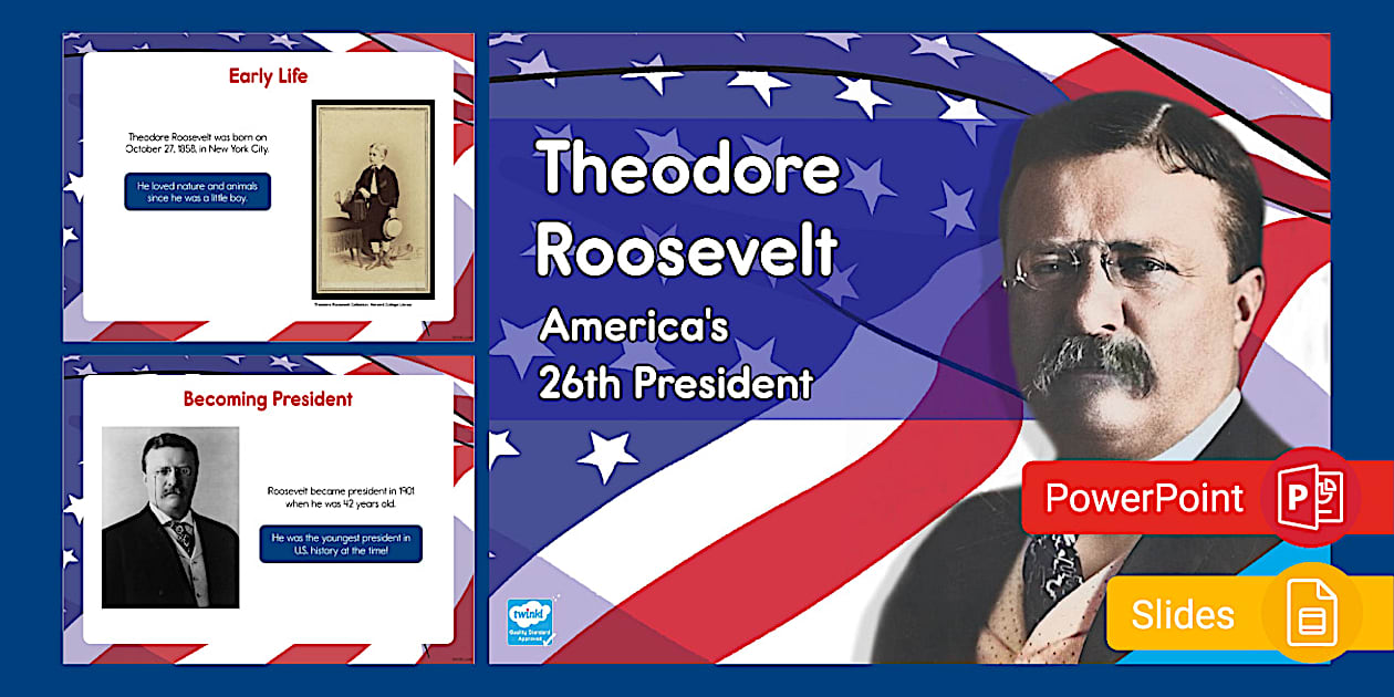 Theodore Roosevelt PowerPoint & Google Slides for K-2nd Gr