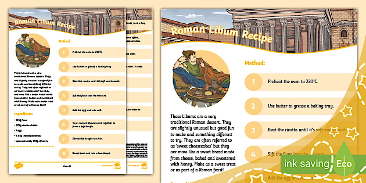Roman Libum Recipe (Ages 5 - 11) (Teacher-Made) - Twinkl
