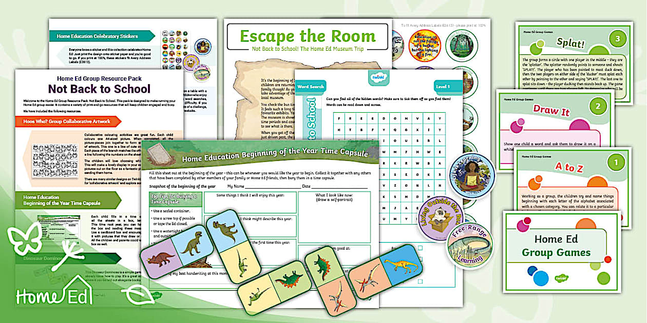Home Ed Group Resource Pack: Not Back to School - Twinkl