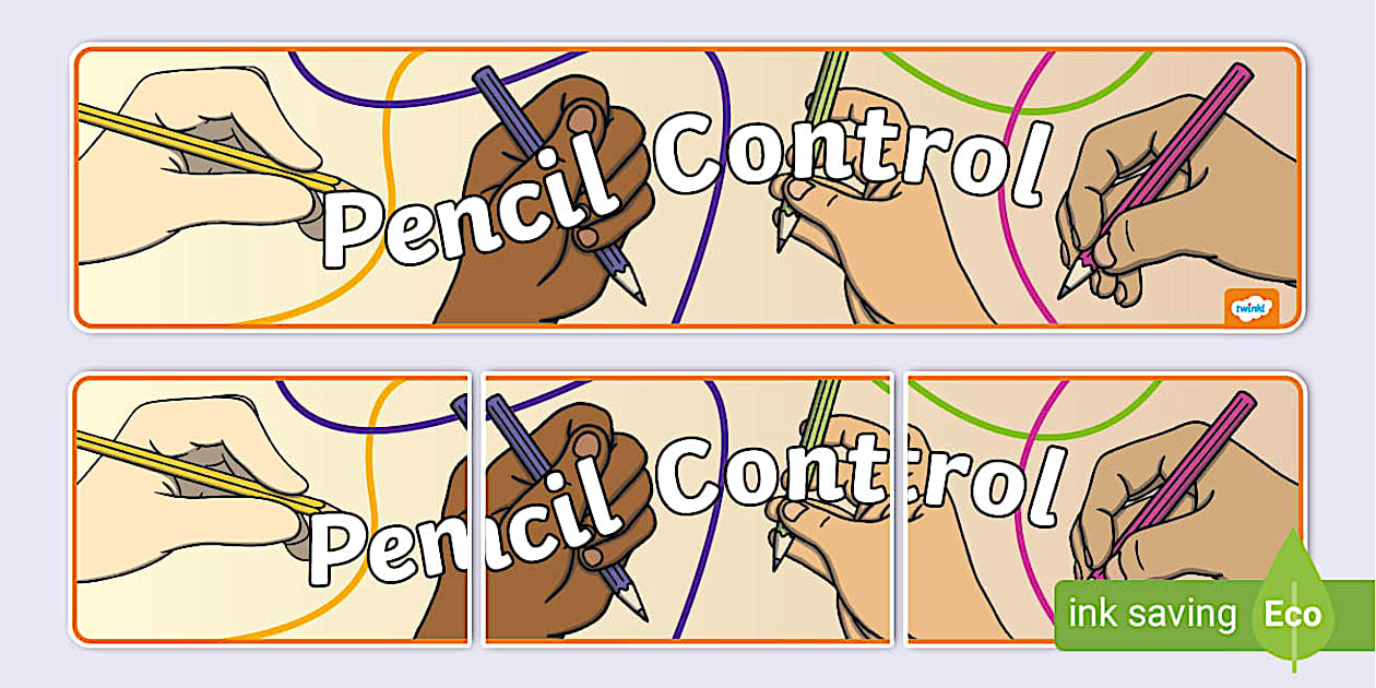 Pencil Control Display Banner (teacher made) - Twinkl