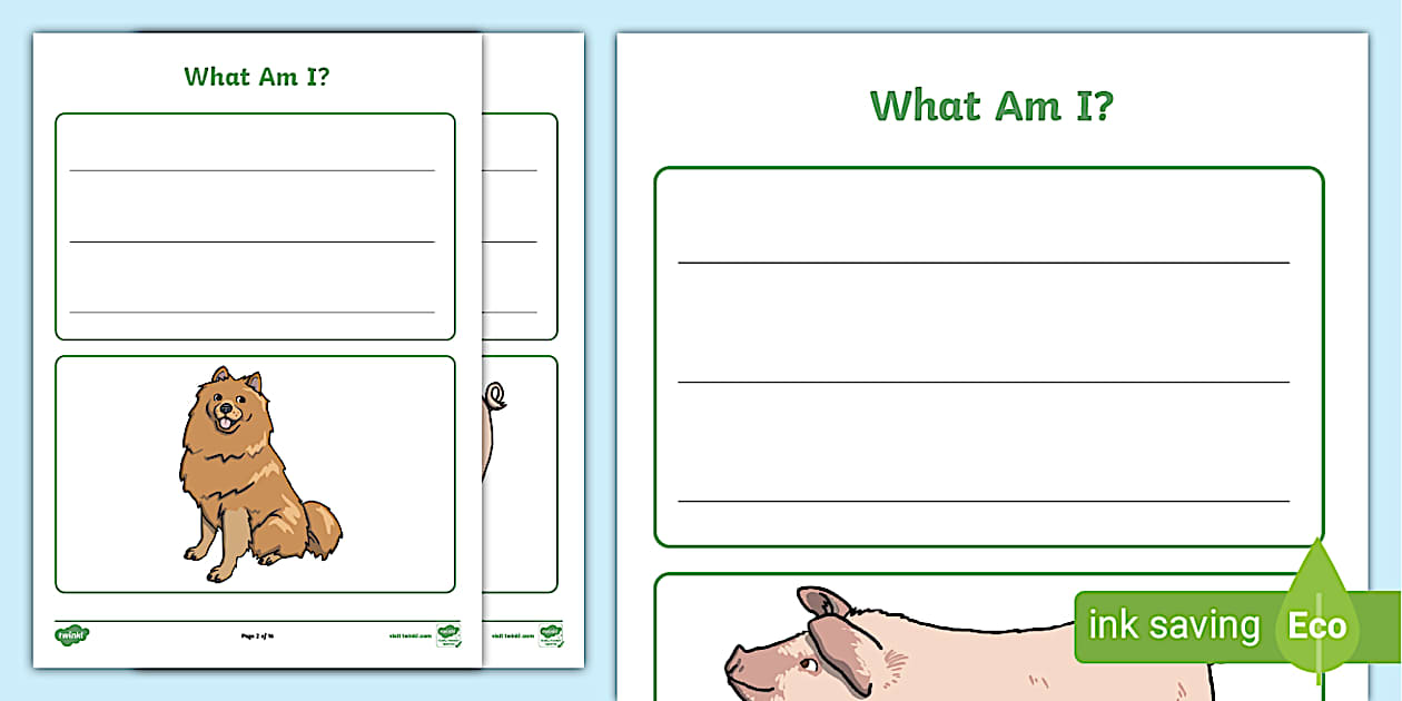 Animal Riddle Template (Hecho por educadores) - Twinkl