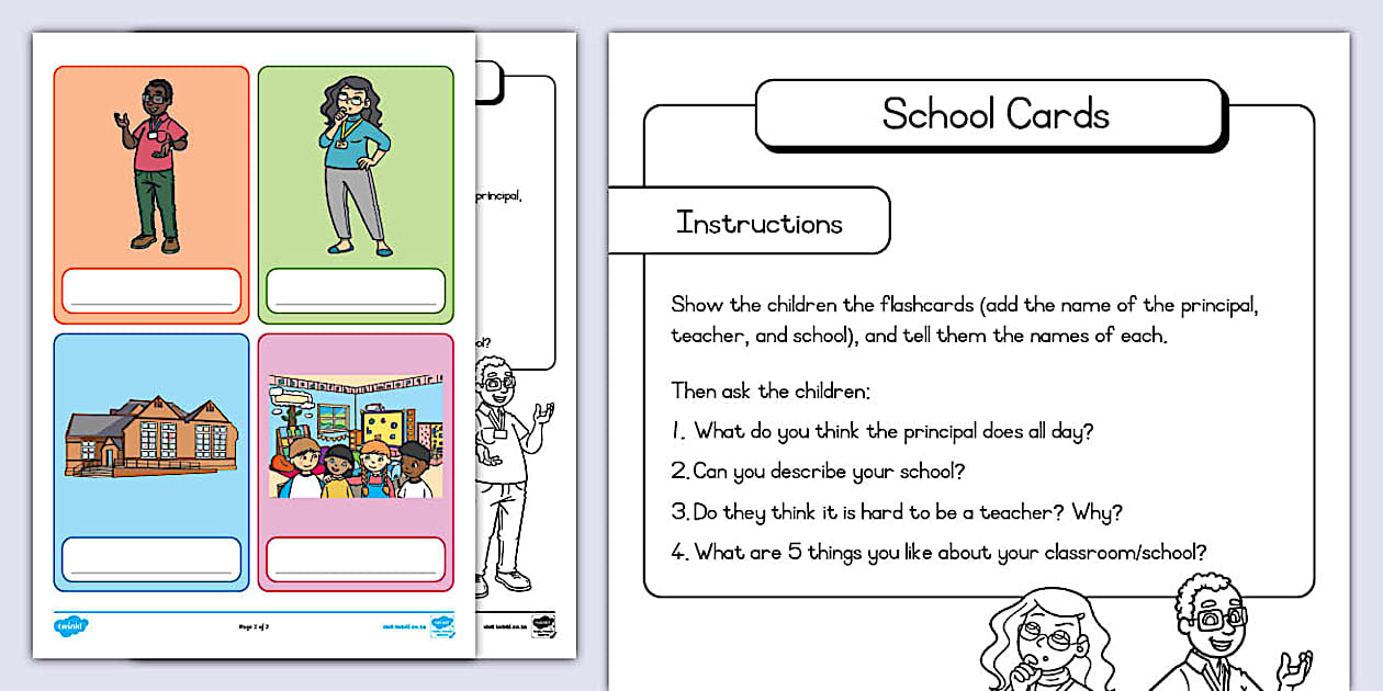 Grade R School and Classroom - School Cards - Twinkl