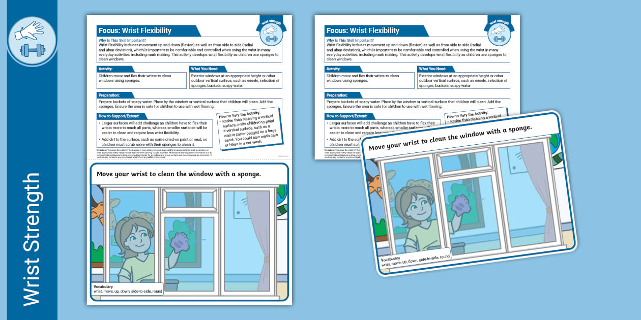 Fine Motor Wrist Strength Continuous Provision Window Clean