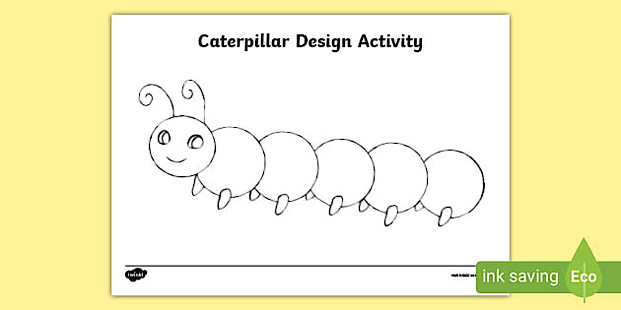 Caterpillar Outline (teacher made) - Twinkl