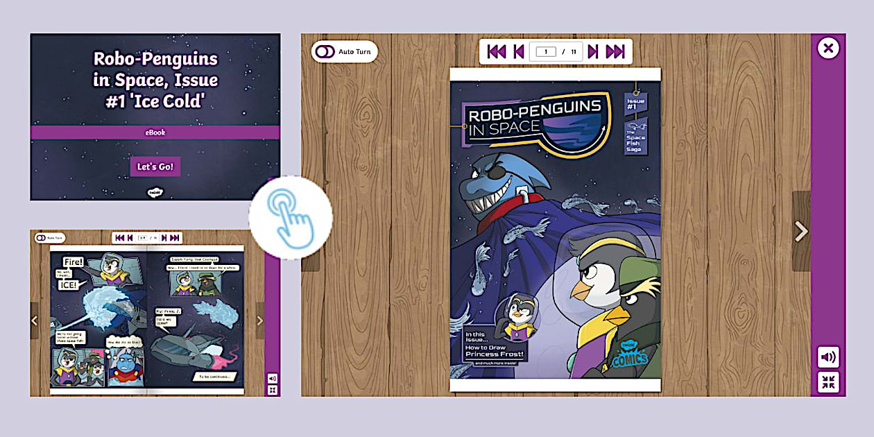 Robo-Penguins in Space, Issue #1 'Ice Cold' - KS2 - Twinkl