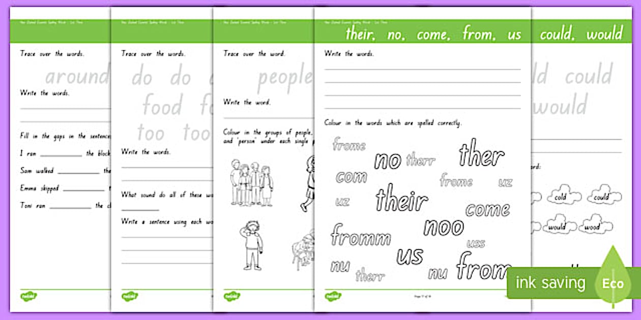 New Zealand Essential Spelling List 4 Worksheet / Worksheets, worksheet