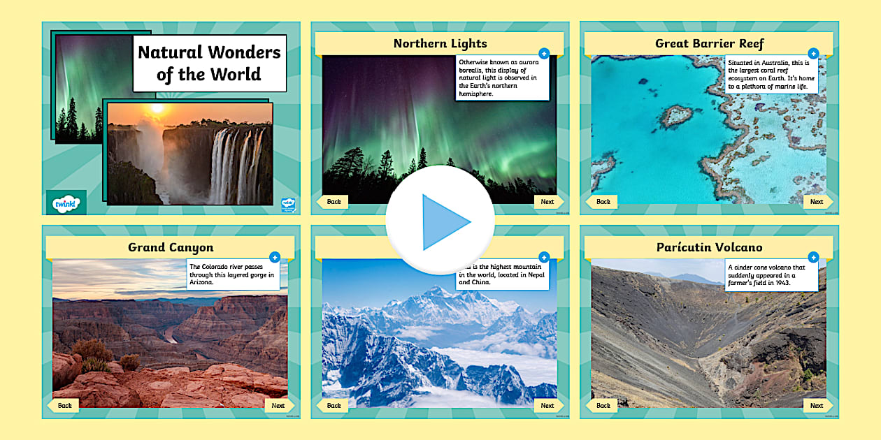 Natural Wonders of the World Photo Powerpoint - Twinkl