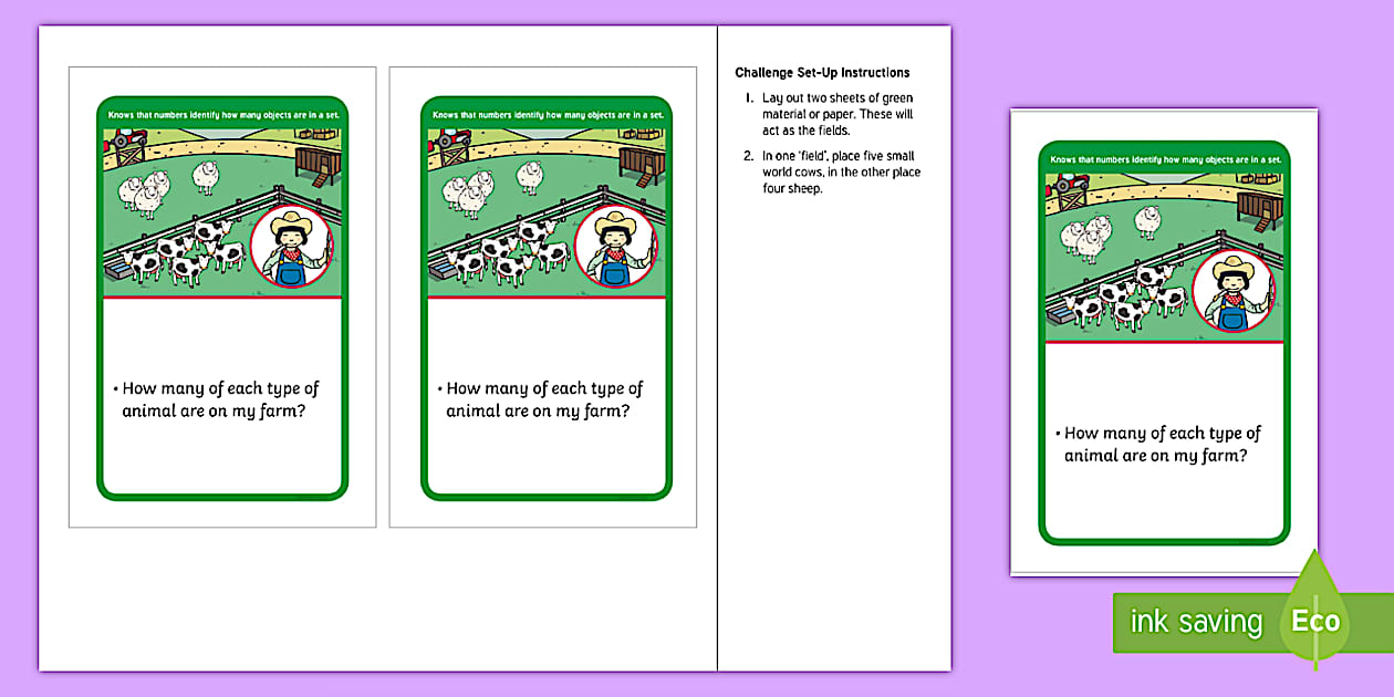 EYFS Maths Counting Challenge: Counting Farm Animals IKEA Tolsby ...