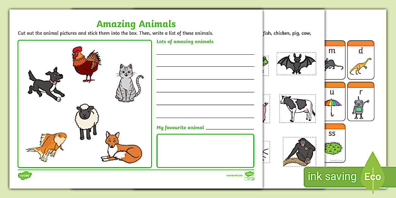 Amazing Animals Writing Activity | Twinkl (teacher made)