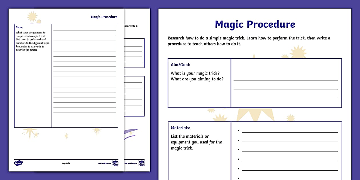 Book Week - Magic Procedure