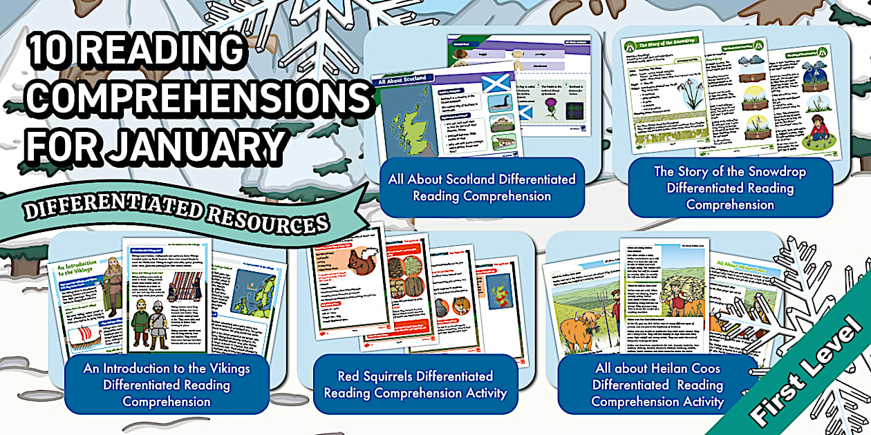 January CfE First Level Reading Comprehensions Pack