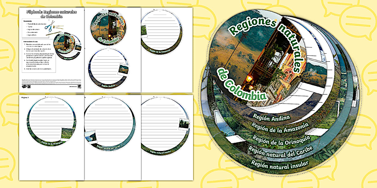 Flipbook: Regiones naturales de Colombia (teacher made)