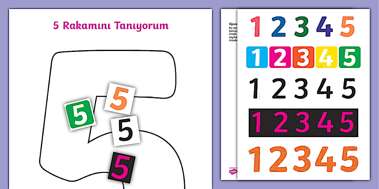 5 Rakamını Tanıyorum (teacher made) - Twinkl