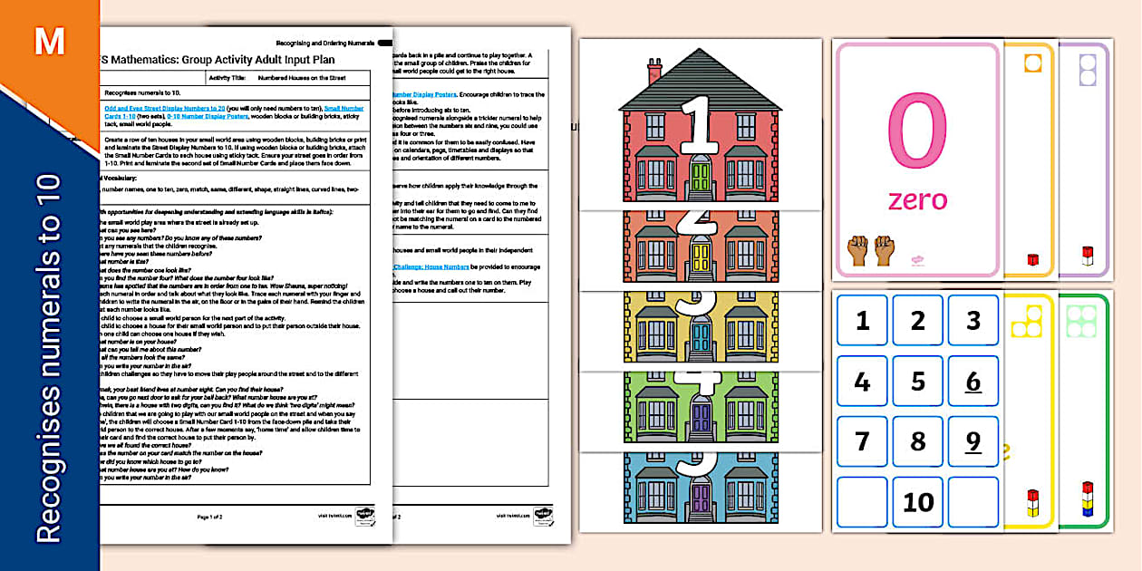 EYFS Numbered Houses on the Street Plan and Resource Pack