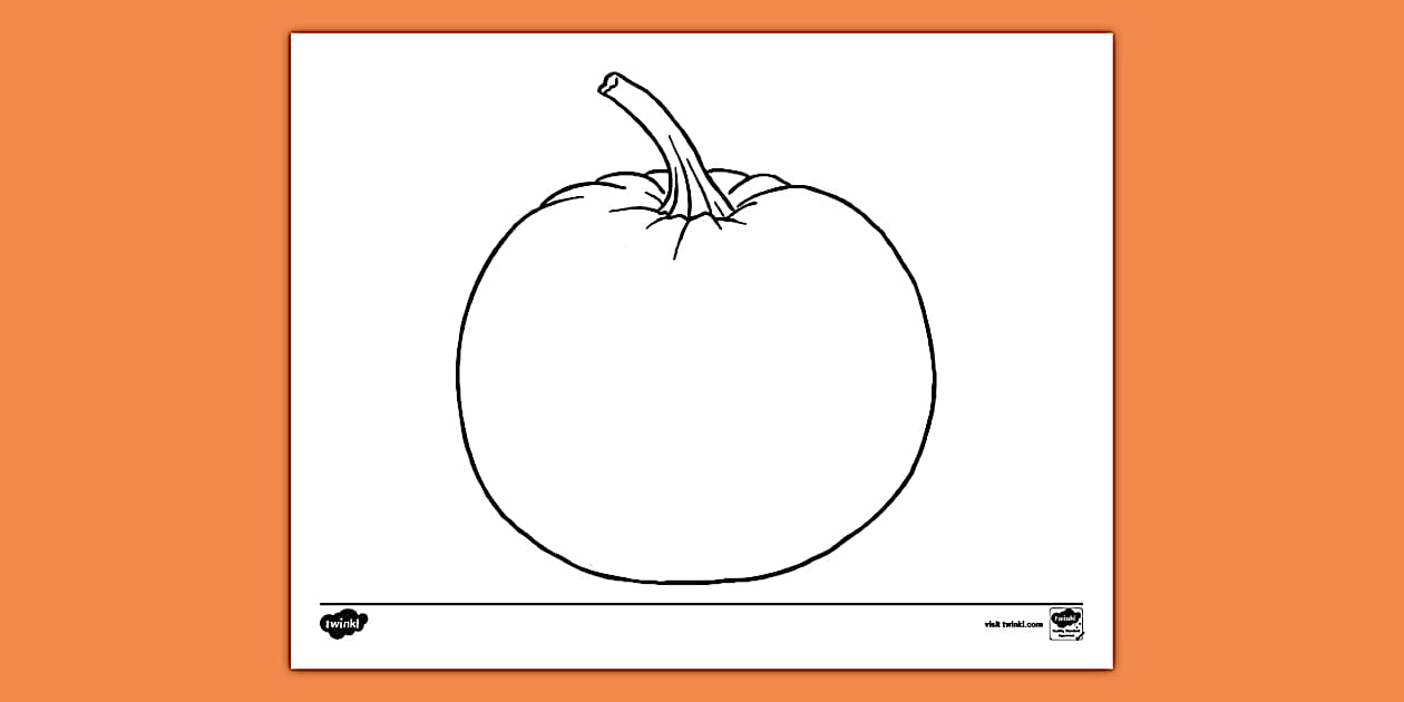 Pumpkin Template (teacher made) - Twinkl