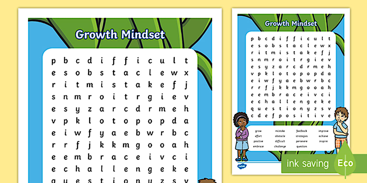 TAS Growth Mindset Upper School Vocabulary Word Search