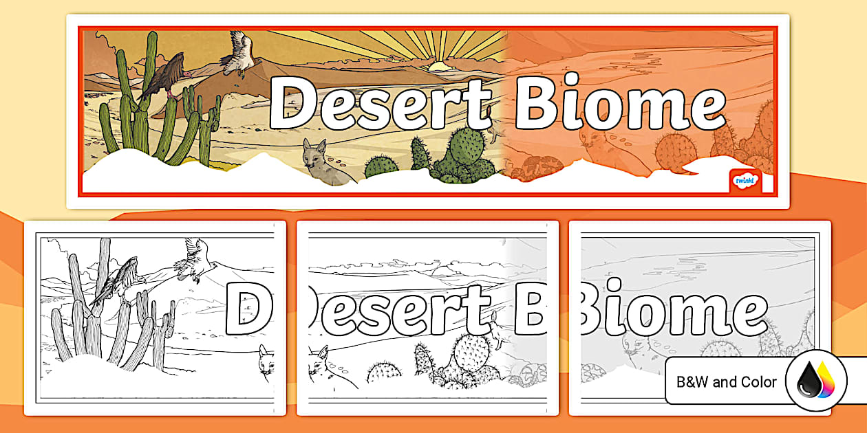 Desert Biome Banner (Teacher-Made) - Twinkl