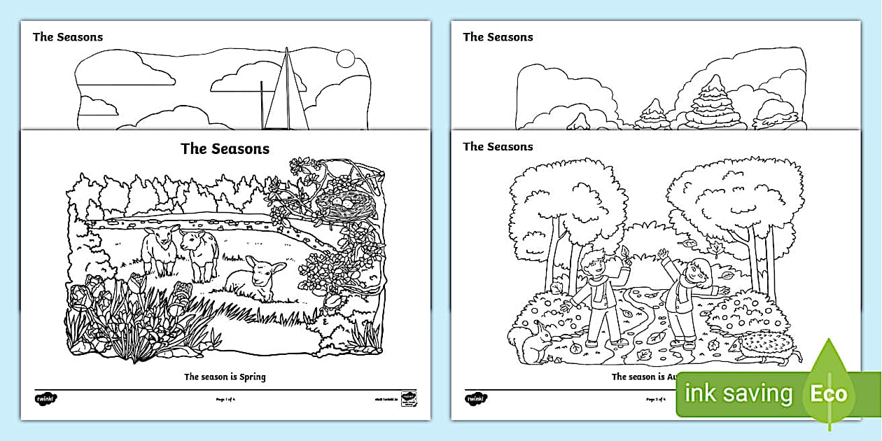 The Seasons Colouring Pack (teacher made) - Twinkl