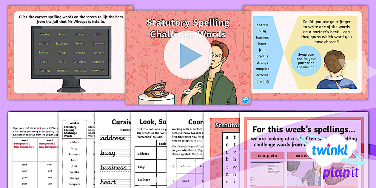 Statutory Spelling Challenge Words (teacher made) - Twinkl