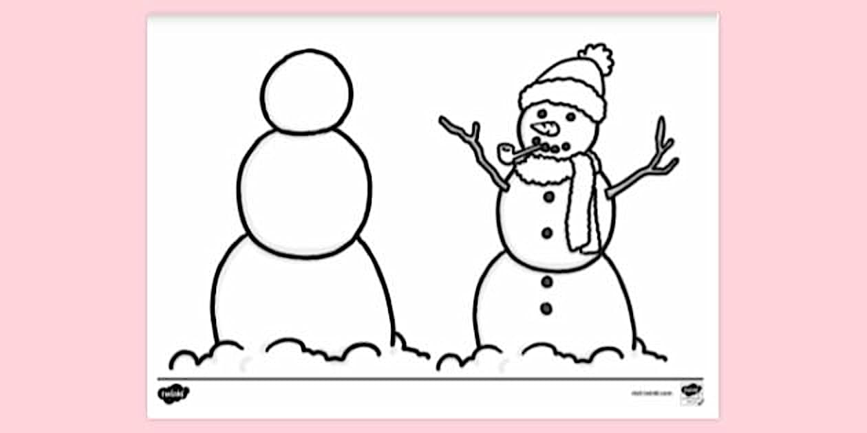 Snowman Colouring Sheet | Colouring Sheets (teacher made)