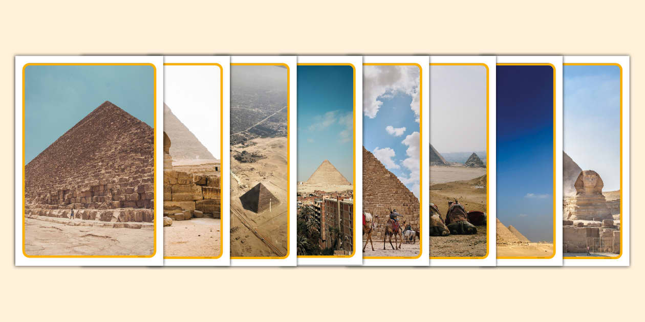 Pyramids of Giza Display Photos (teacher made) - Twinkl