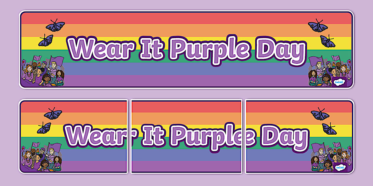Wear It Purple Day Display Banner (Hecho por educadores)
