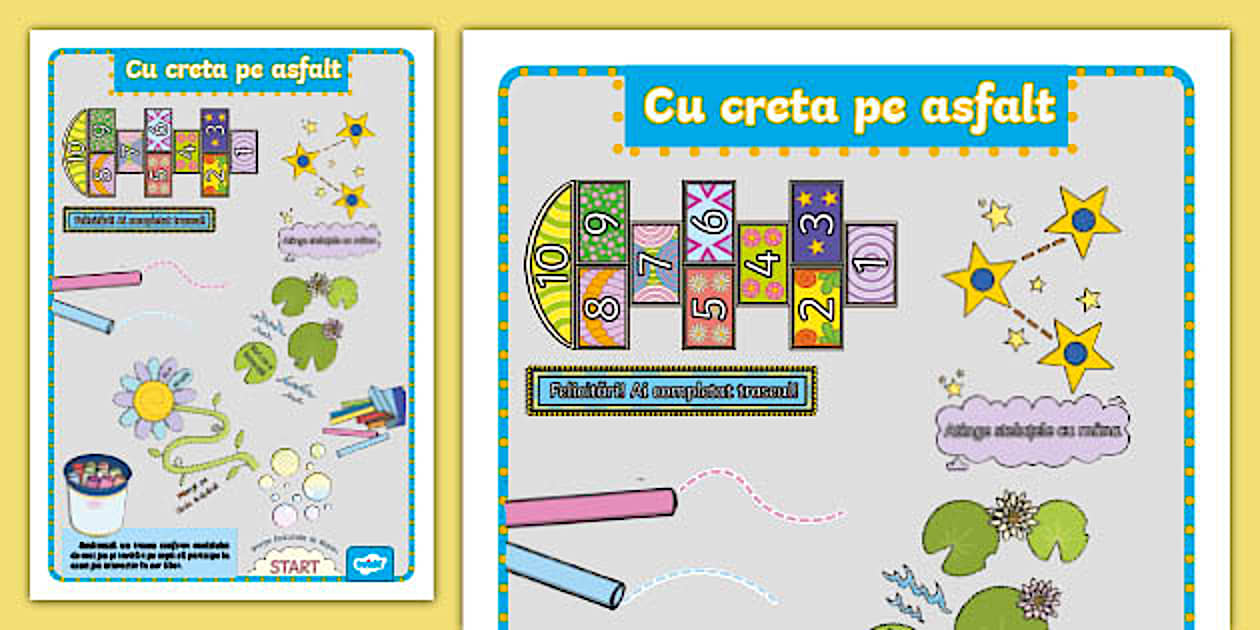 Cu creta pe asfalt – Joc pentru copii - Twinkl