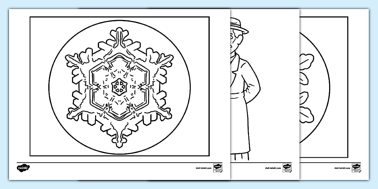 Snowflake Bentley Coloring Pages (teacher made) - Twinkl