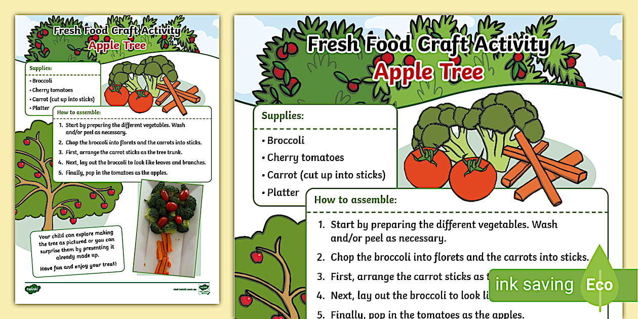 Fresh Food Craft Activity - Apple Tree (Teacher-Made)