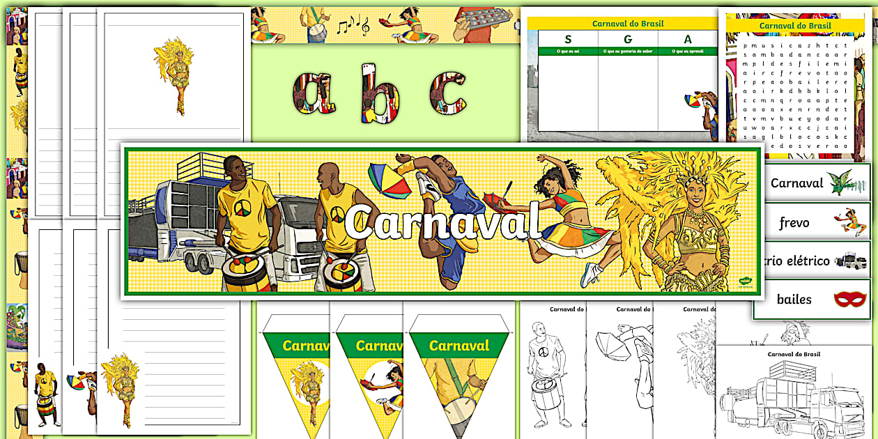 Carnaval no Brasil Display Pack (teacher made) - Twinkl