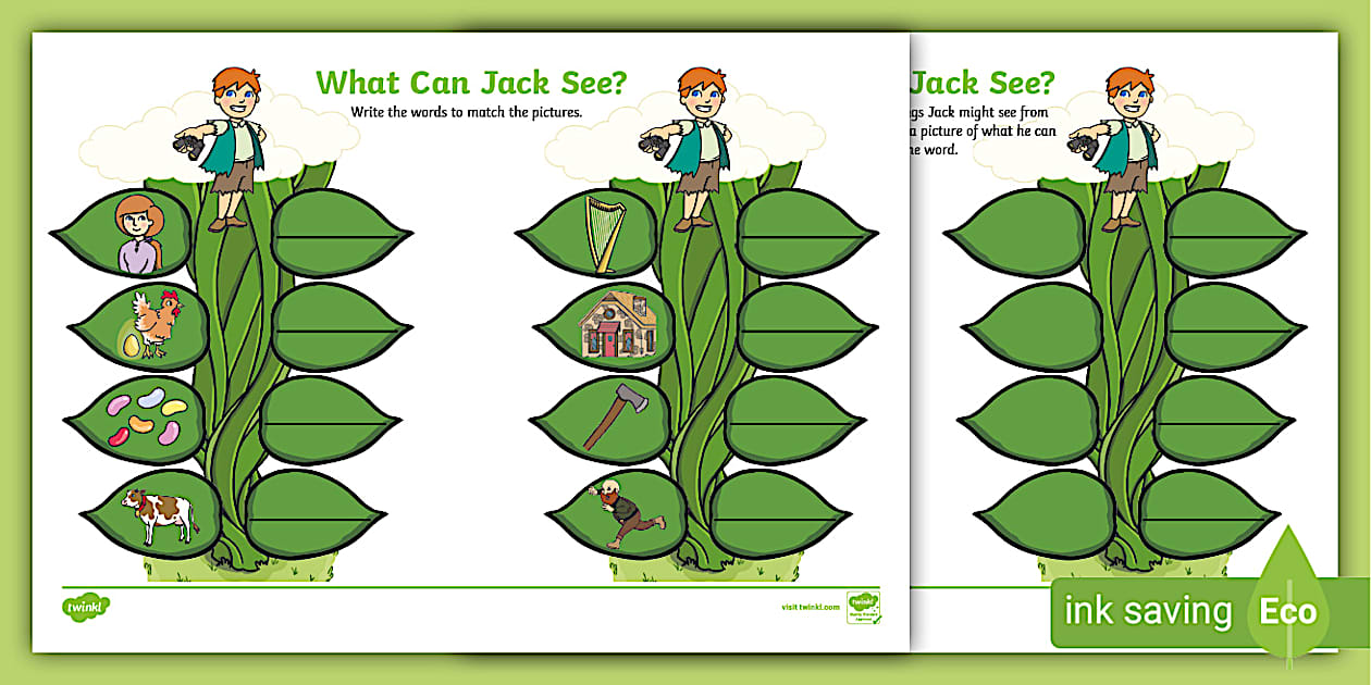 Jack and the Beanstalk Writing Activity - Twinkl