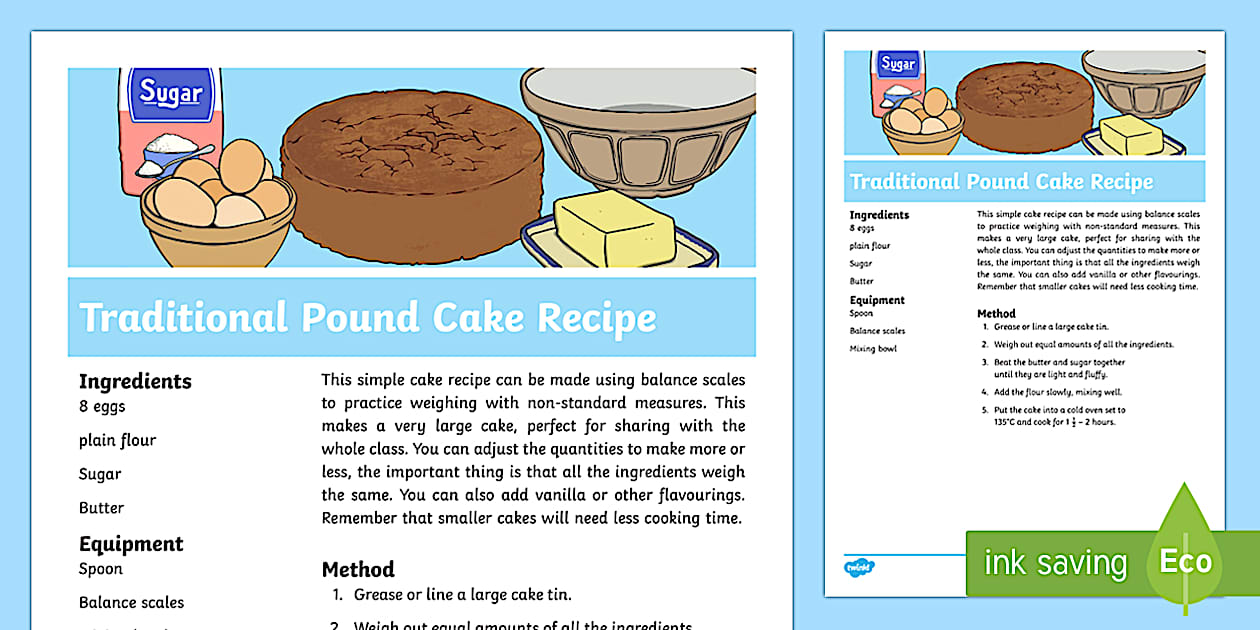 Simple Cake Recipe (teacher made) - Twinkl